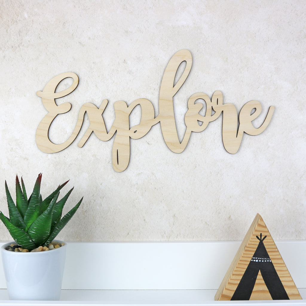 Wooden Word Sign - Explore– Hunter & Lola