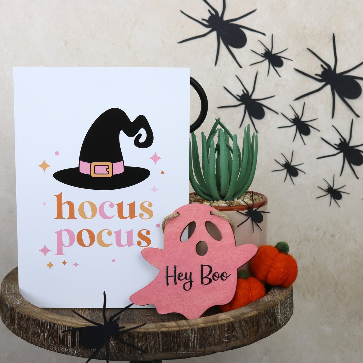 Hey Boo Ghost Plaque - Pink– Hunter & Lola